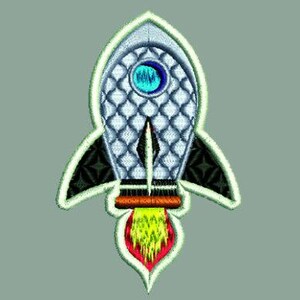Spaceship Embroidery Design, Spaceship Embroidery File, Space Rocket ...