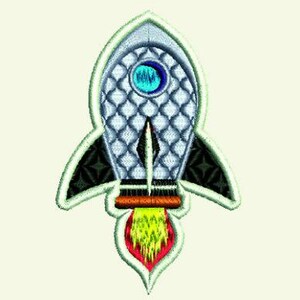 Spaceship Embroidery Design, Spaceship Embroidery File, Space Rocket ...