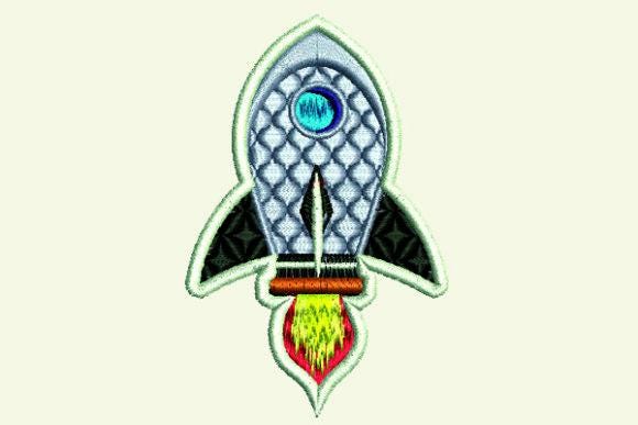 Spaceship Embroidery Design, Spaceship Embroidery File, Space Rocket ...