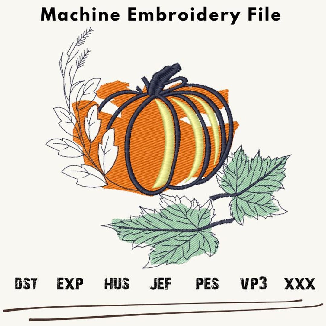 Halloween Pumpkin Machine Embroidery Design (instant Download) - Etsy
