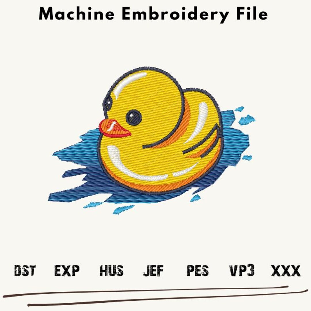 Duck Baby Embroidery Design, Rubber Duck Embroidery Files, Rubber Duck ...