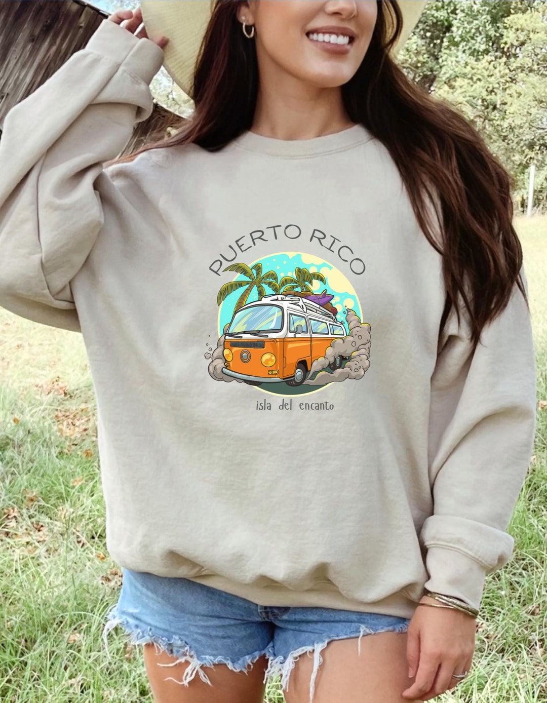 Puerto Rico Sweatshirt, Travel Vacation Apparel, Isla Del Encanto ...
