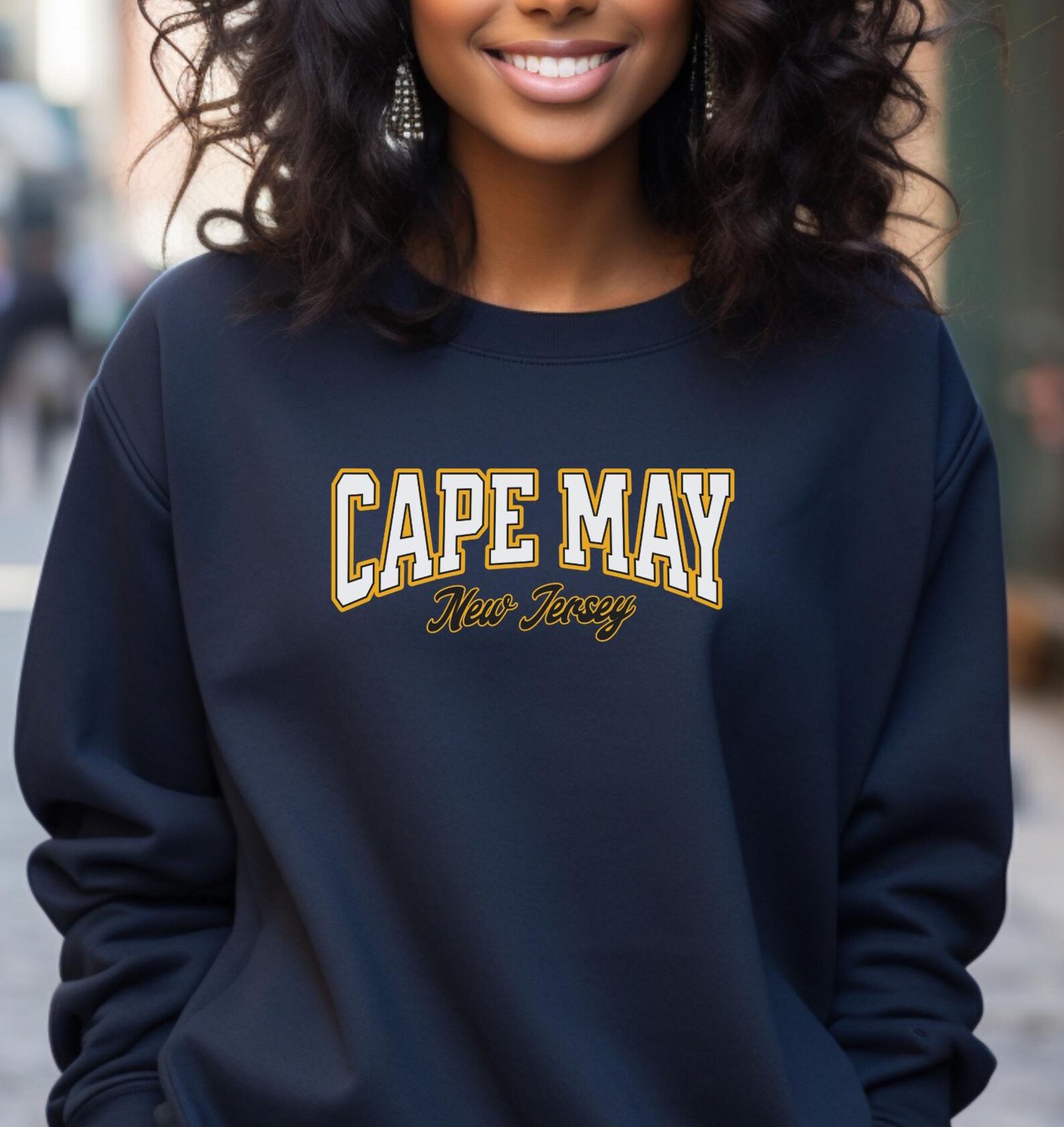 Cape May New Jersey Sweatshirt Coastal Crewneck Vintage Cape May NJ ...