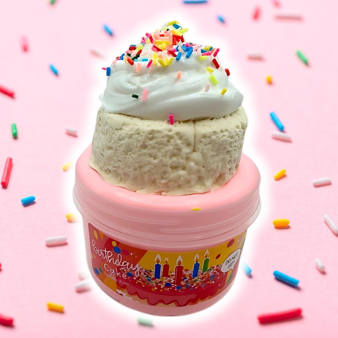 Birthday Cake Slime Diy Kit Butter Slime and Clay Piece - Etsy
