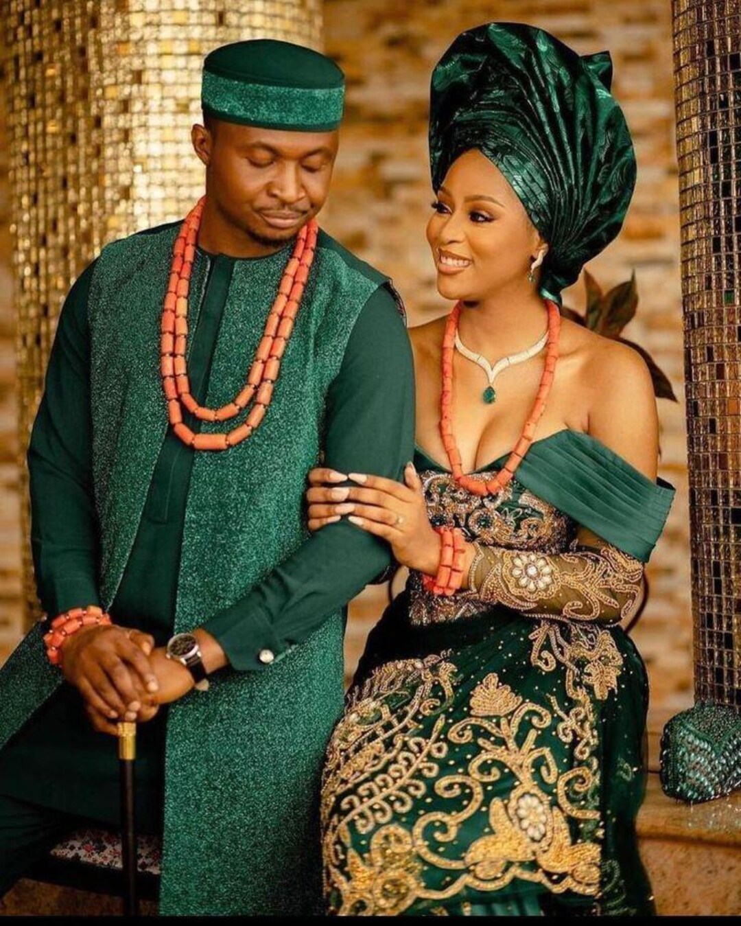 Nigerian, African Bride and Groom Wedding Dresses/couples Matching ...