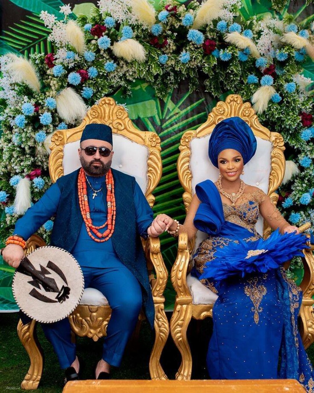 Nigerian, African Bride and Groom Wedding Dresses/couples Matching ...