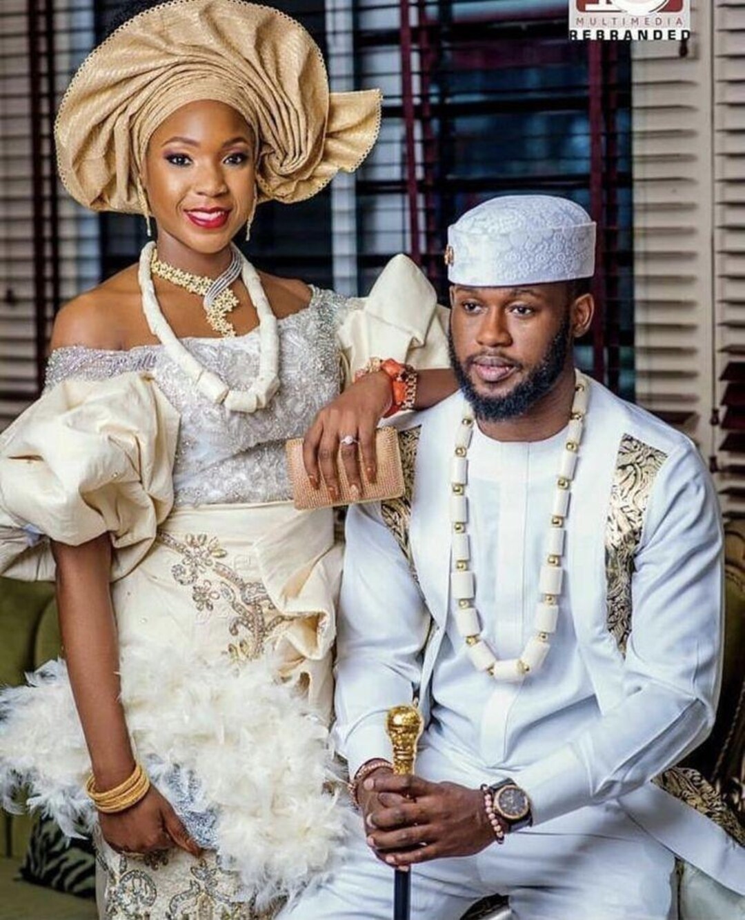 Nigerian, African Bride and Groom Wedding Dresses/couples Matching ...