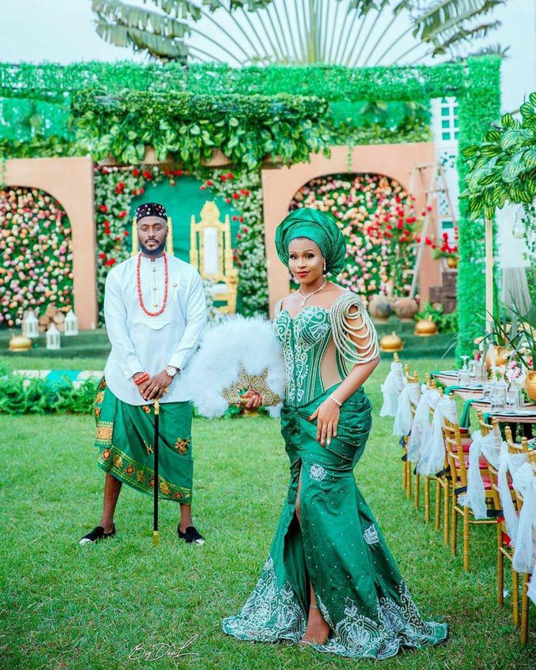 Nigerian, African Bride and Groom Wedding Dresses/couples Matching ...