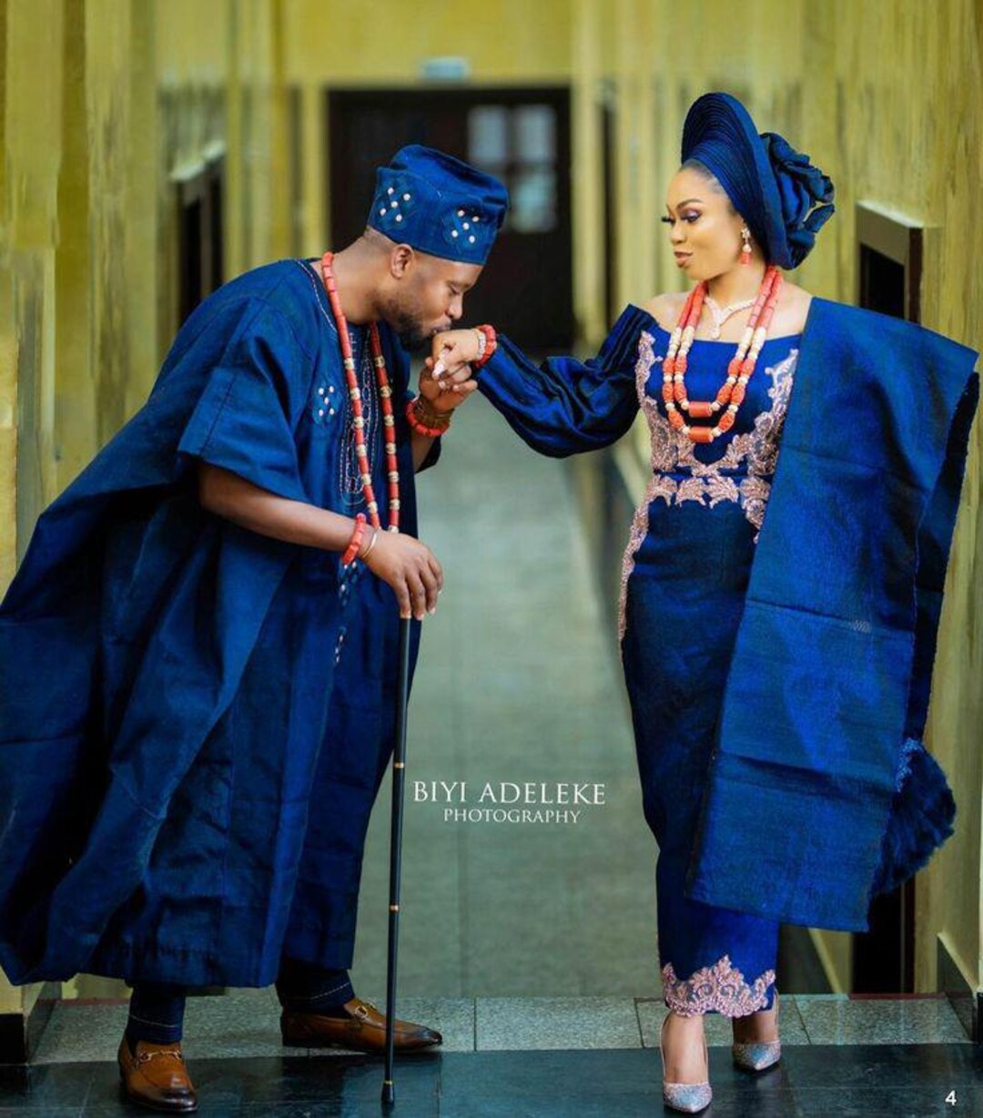 Couple's African Dresses/nigerian Wedding Attire/cultural Outfits ...