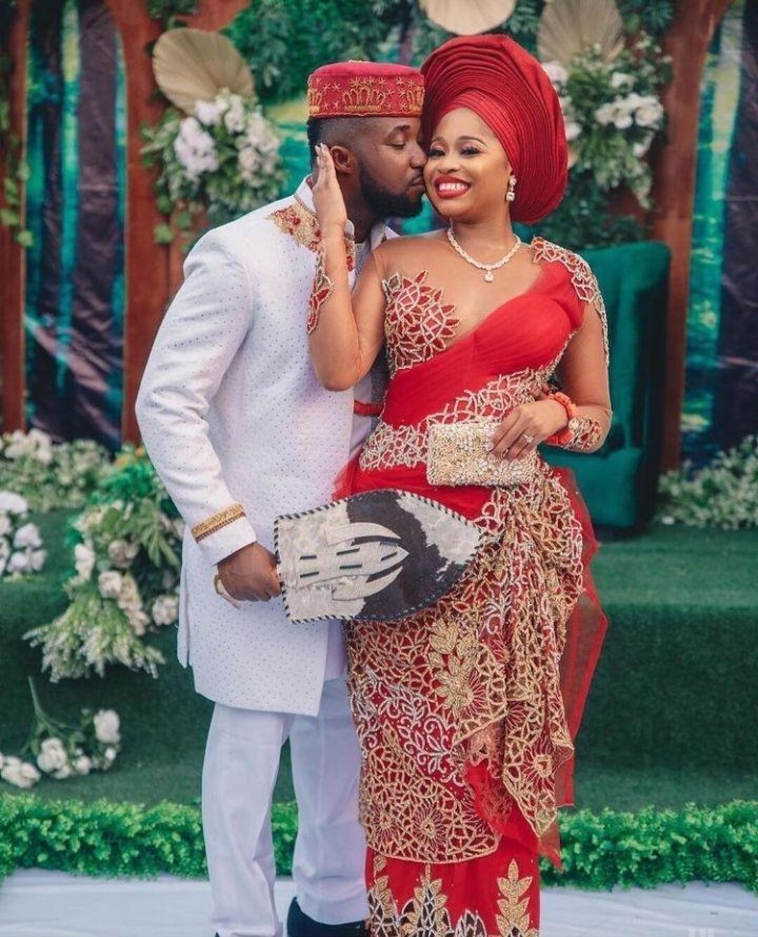 Nigerian, African Bride and Groom Wedding Dresses/couples Matching ...