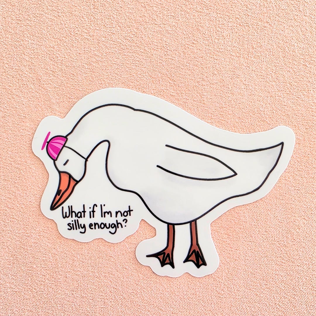 Sad Goose Sticker: Funny Water-resistant Decal for Water Bottle - Etsy
