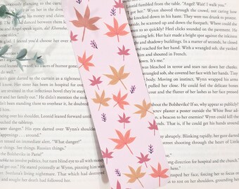 Handmade Autumn Leaves Bookmark: Fall Book Lover Gift - Etsy