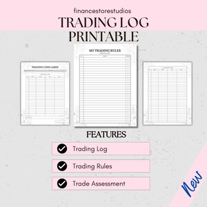 Trading Log Printable Planner, Trading Rules Journal, Trading Log and ...