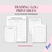 Trading Log Printable Planner, Trading Rules Journal, Trading Log and ...