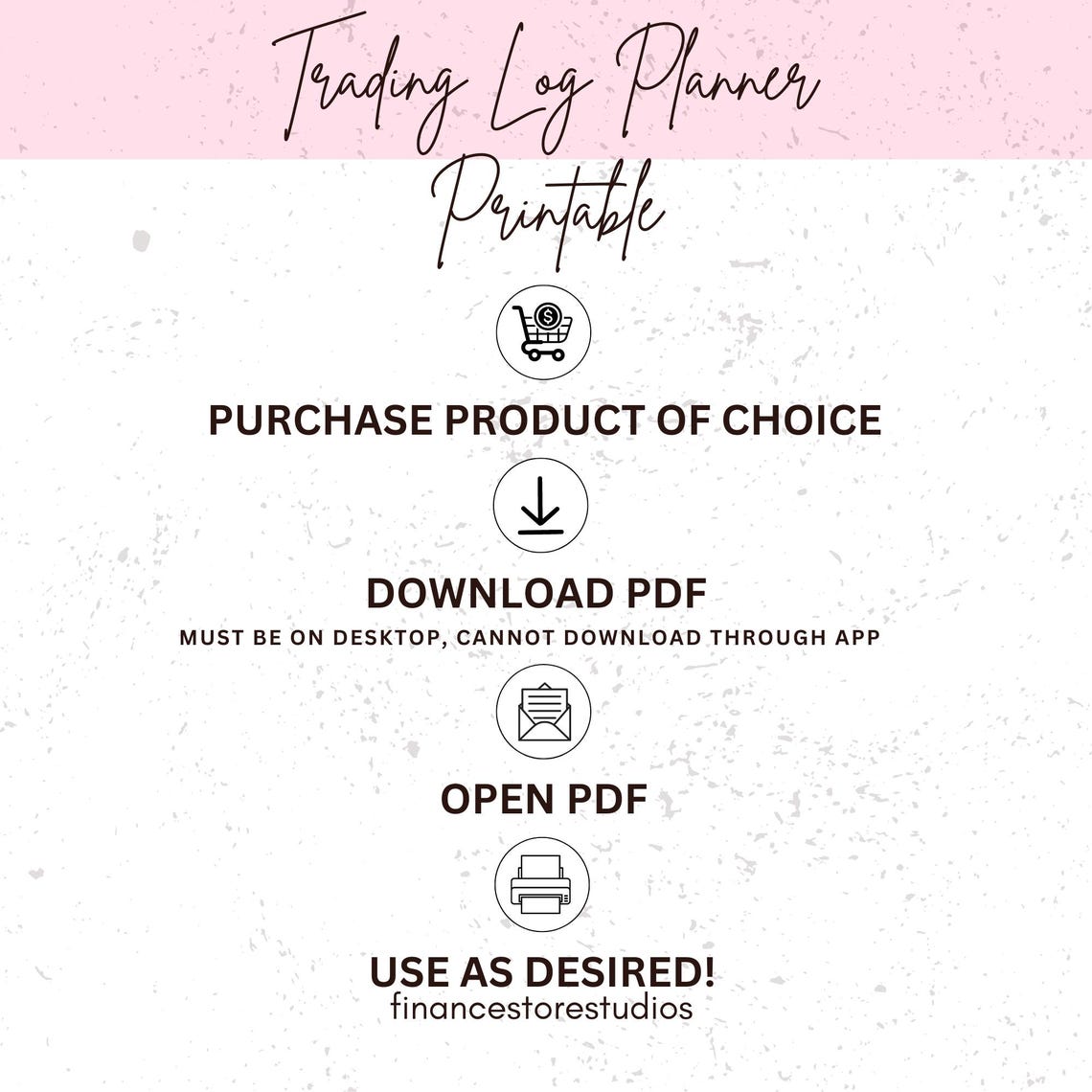 Trading Log Printable Planner, Trading Rules Journal, Trading Log and ...