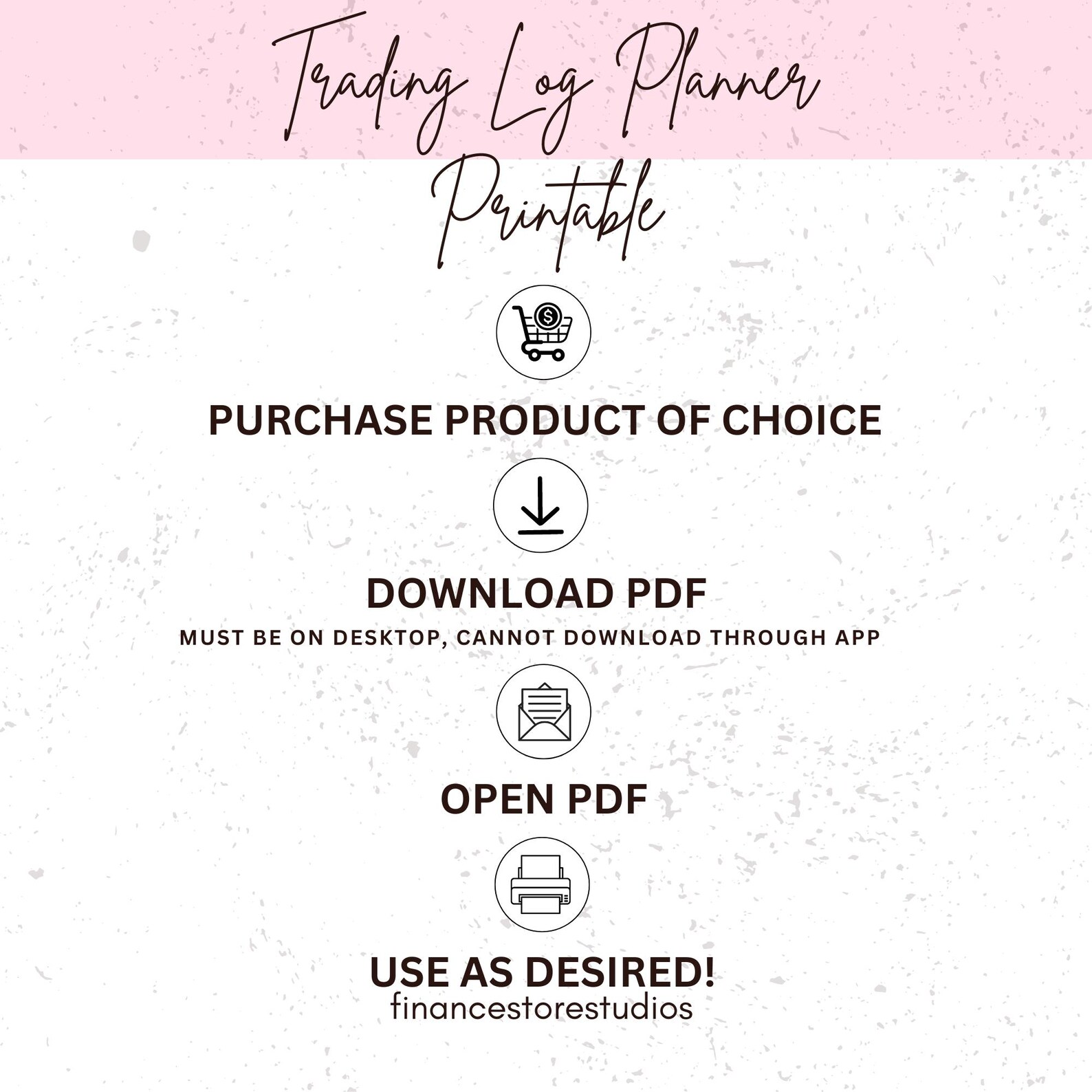 Trading Log Printable Planner, Trading Rules Journal, Trading Log and ...