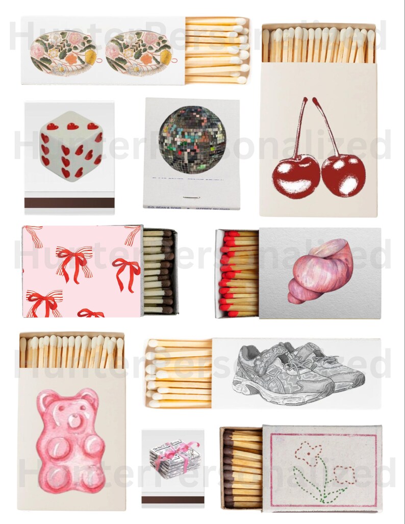 Custom Matchbox Digital Print Files - Etsy