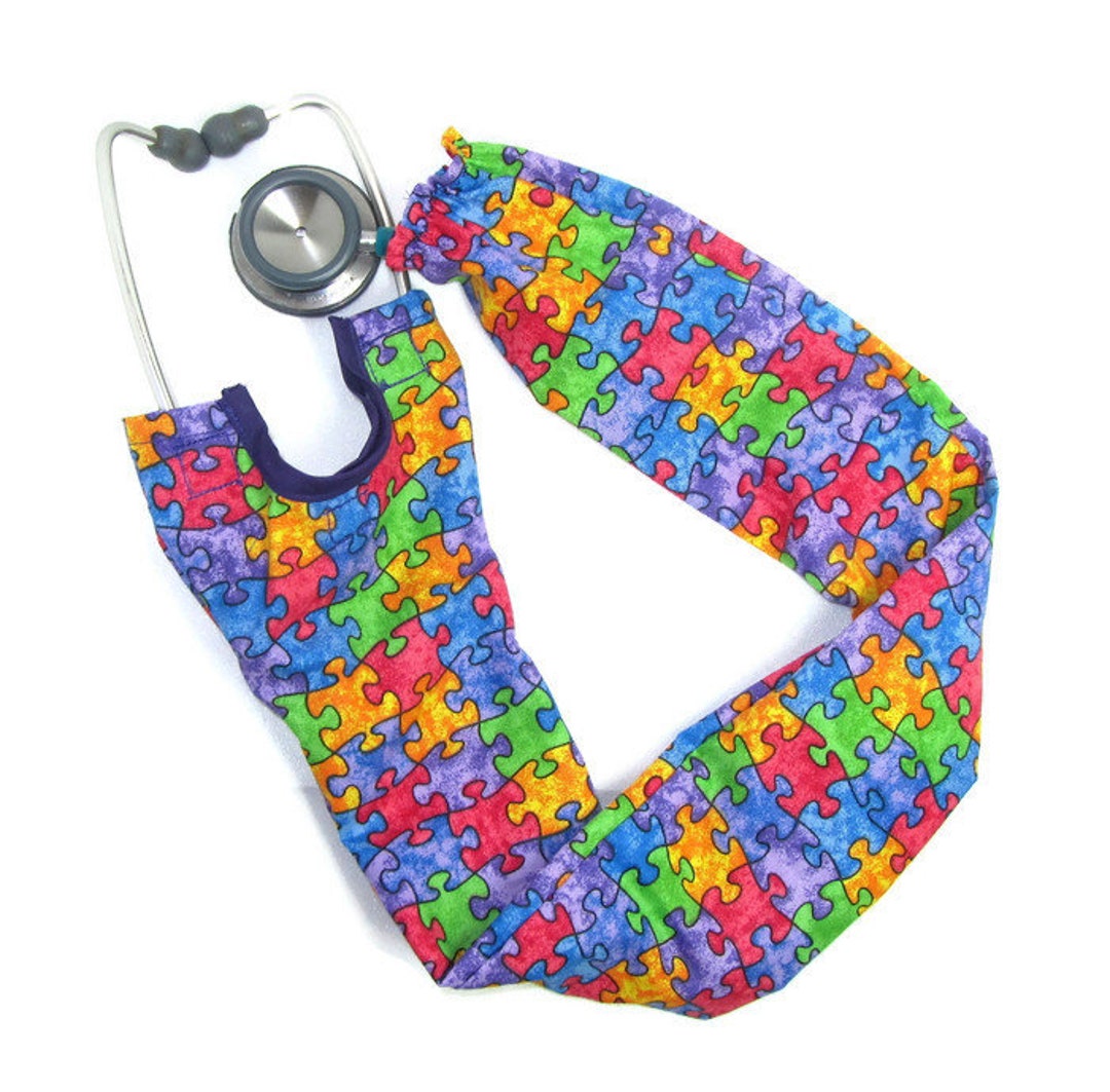 Stethoscope Cover Autism Awareness Puzzle Pieces Medical Doctor Nurse ...