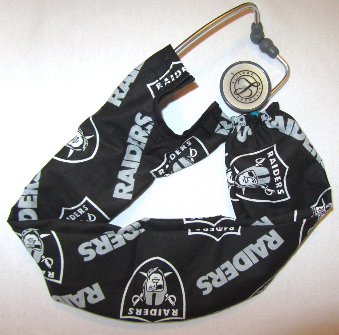Stethoscope Cover Raiders Football NFL on Black Medical Doctor Nurse ...