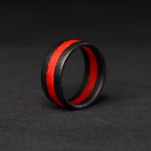 Red Carbon Fiber Ring - Etsy