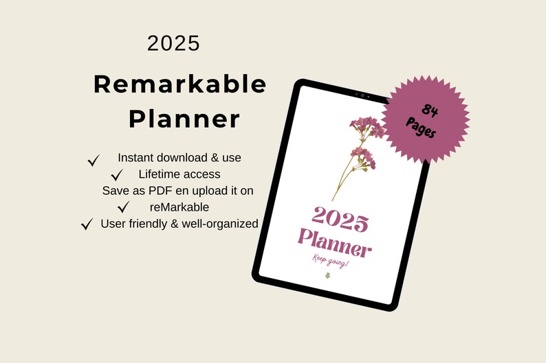 Remarkable Planner 2025, Remarkable Life Planner, Daily Planner, Year ...
