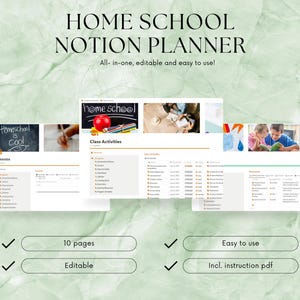 Homeschool Planner NOTION TEMPLATE | Digital Homeschooling Planner for ...