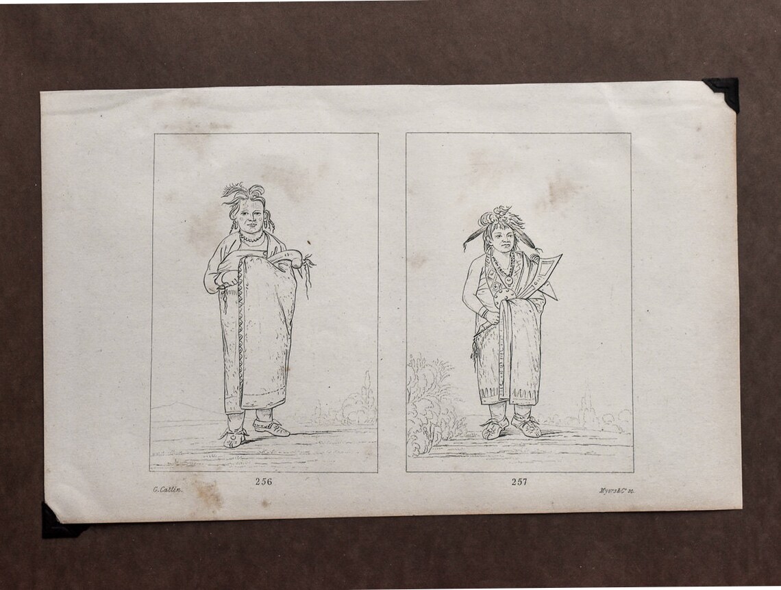 George Catlin Lithograph Native American Portraits - Etsy
