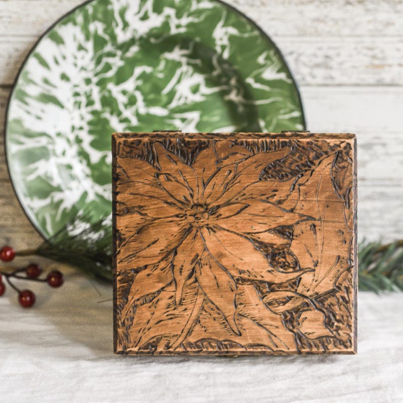 Pyrography Christmas Box - Etsy