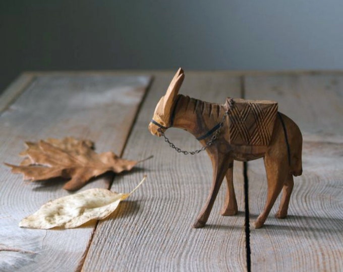 Vintage Hand Carved Mule Figure Silk Road Wood Figurine - Etsy