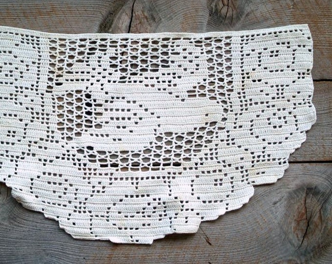 Vintage Crocheted Dove Panel -- Doily- Home Decor - Etsy