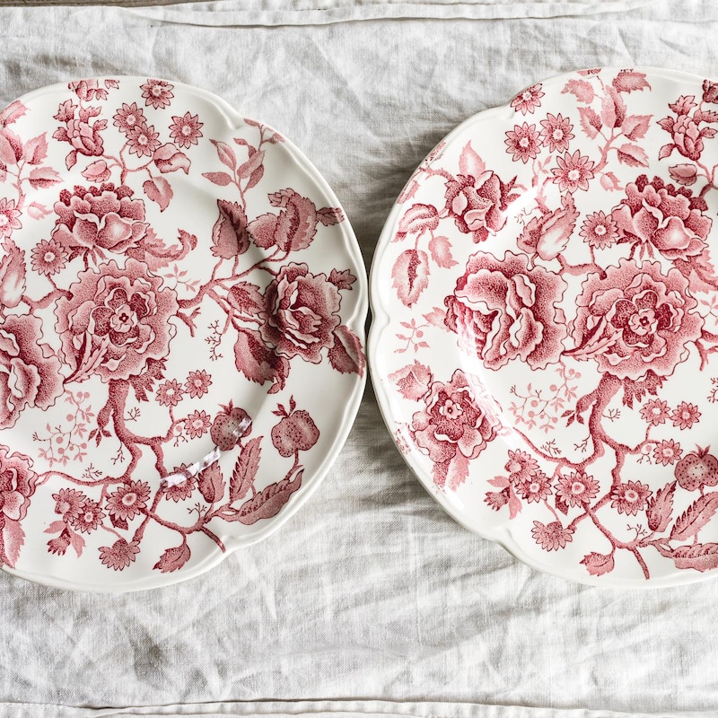 Red Plates English - Etsy UK