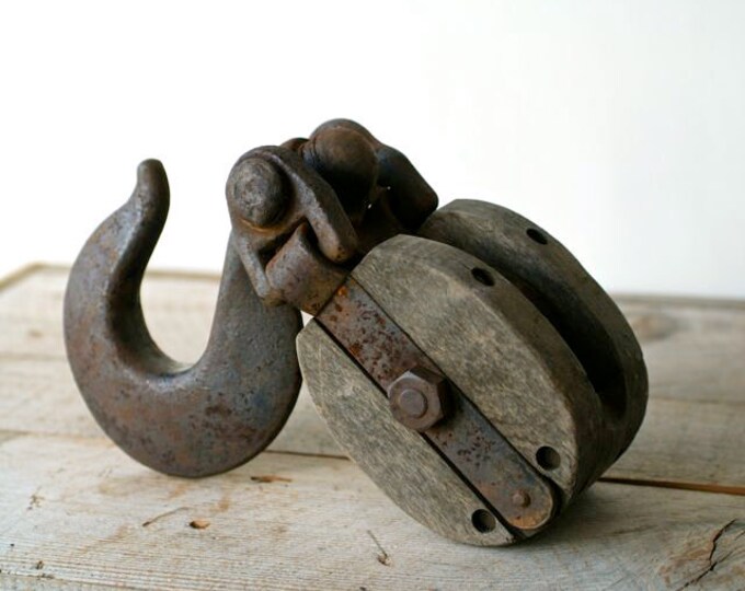 Antique Rustic Anvil Block and Tackle Pully - Etsy