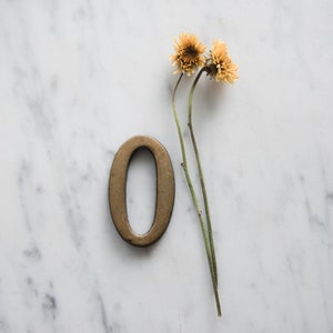 Vintage Brass Letter O or House Number 0, Photo Styling Prop ...