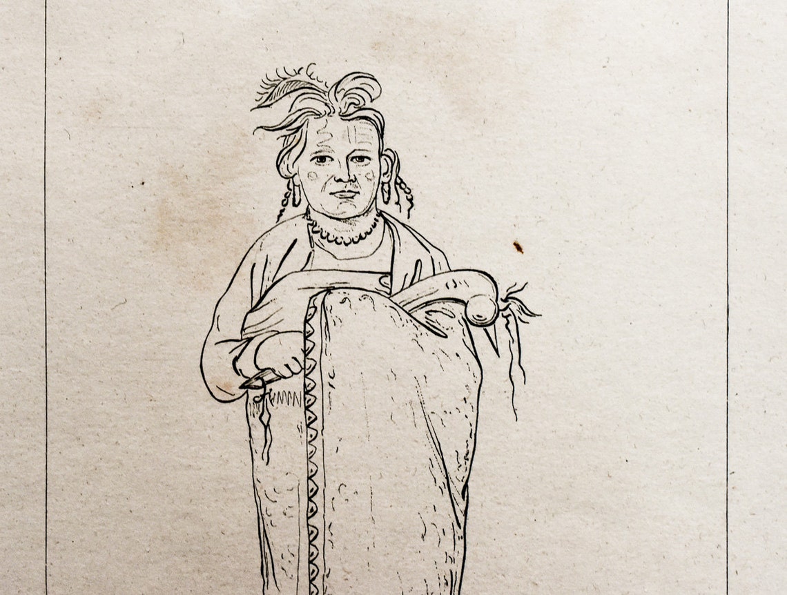 George Catlin Lithograph Native American Portraits - Etsy