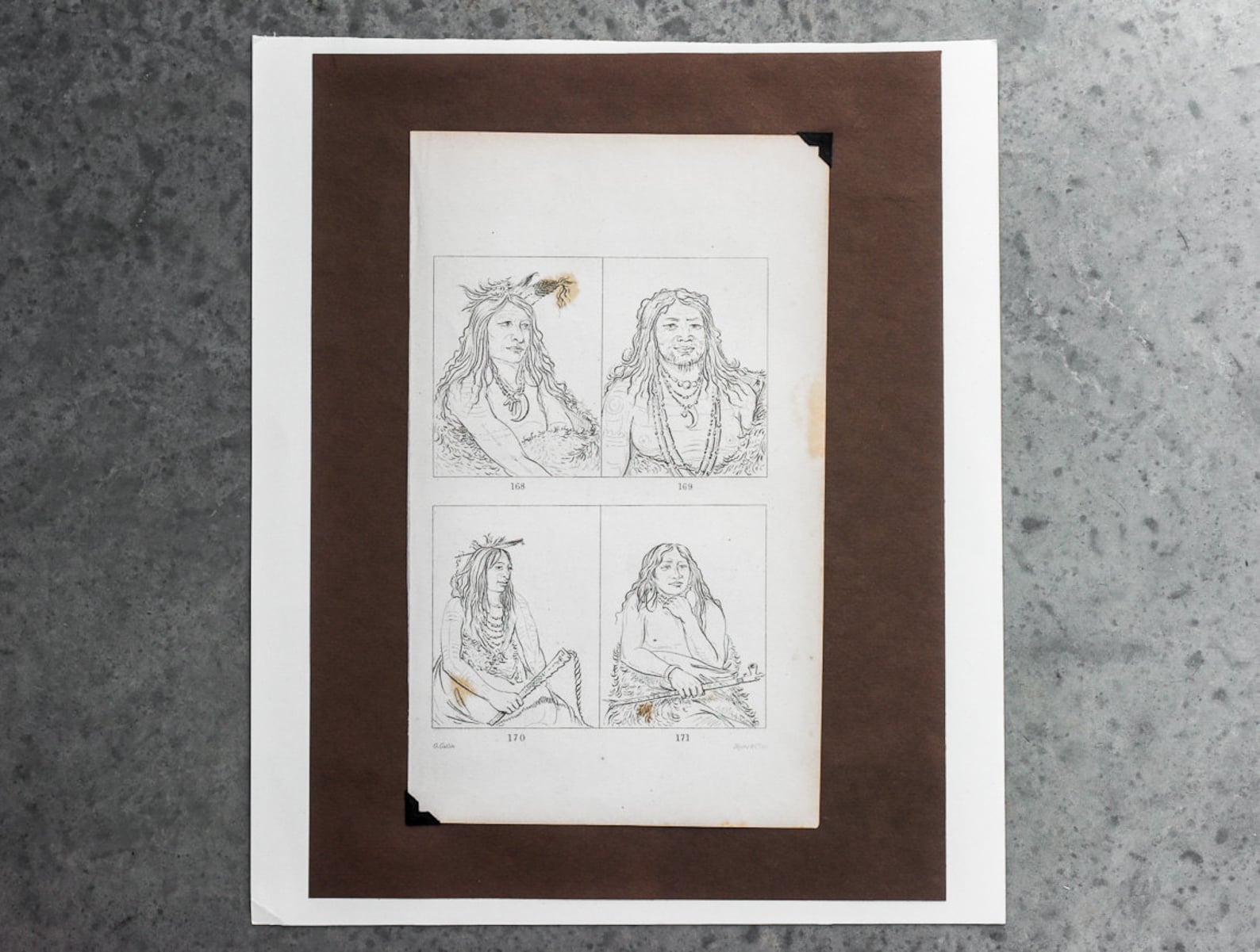 George Catlin Lithograph Native American Portraits Antique | Etsy