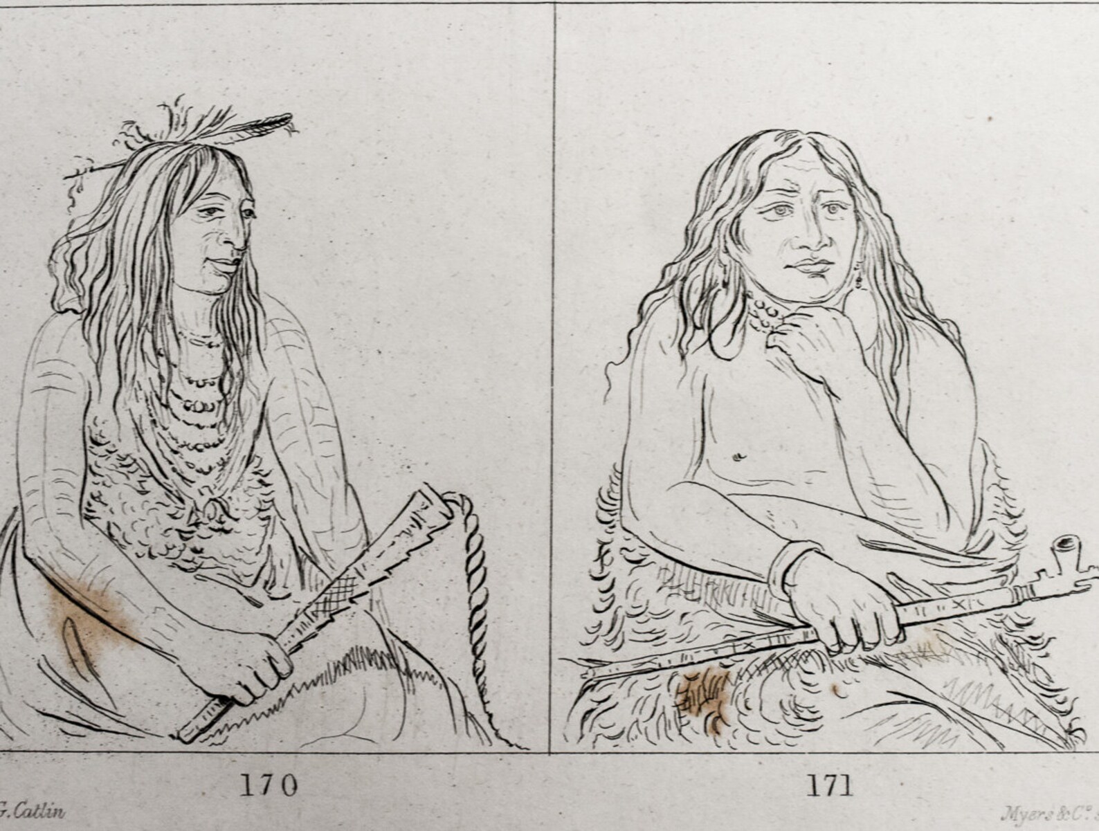 George Catlin Lithograph Native American Portraits Antique | Etsy