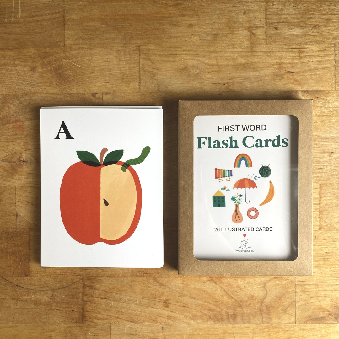 First Words Flashcards, Preschool Cards, Alphabet Flash Cards, New Baby ...