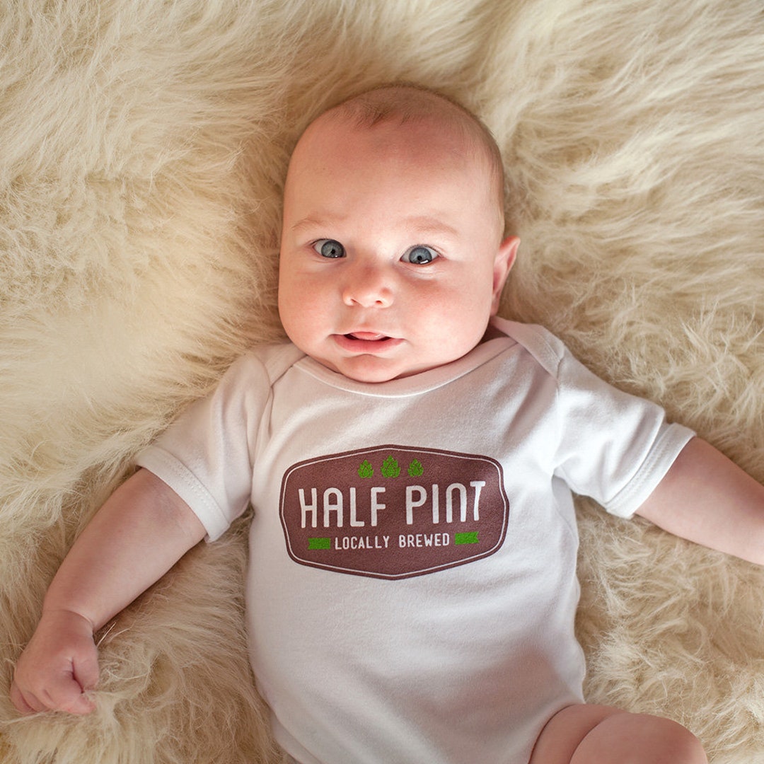 Half Pint Baby Bodysuit, Homebrew Baby Gift, Beer Bodysuit, Halfpint ...
