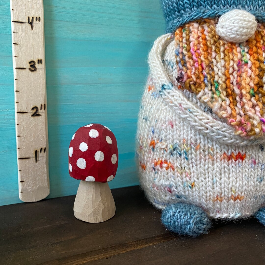 Toadstool HAND CARVED WOOD Toadstool Figurine - Etsy