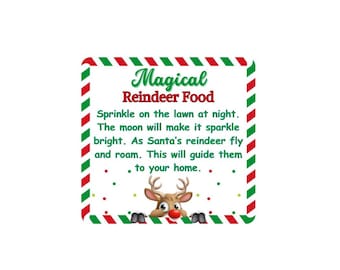 Printable Magical Reindeer Food Tag - Etsy
