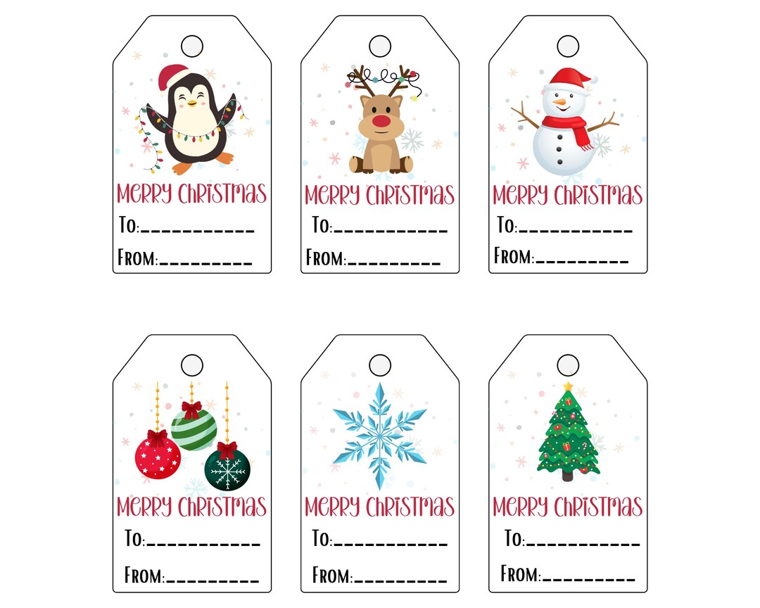Printable Christmas Gift Tags Instant Download - Etsy
