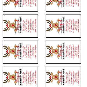Printable Magical Reindeer Food Tag - Etsy