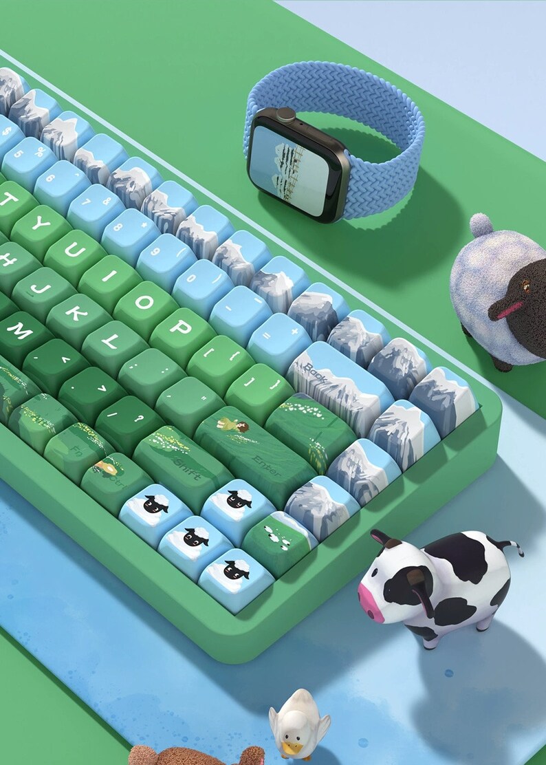 158PCS Keycaps PBT Personalized Gift Custom Mechanical Keyboard Anime ...