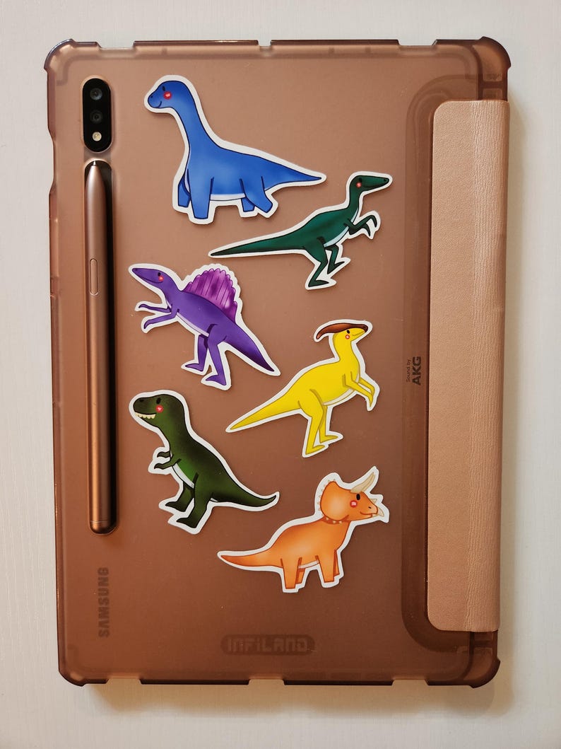 Dinosaur Stickers, Laptop Stickers, T-rex, Brachiosaurus, Velociraptor ...
