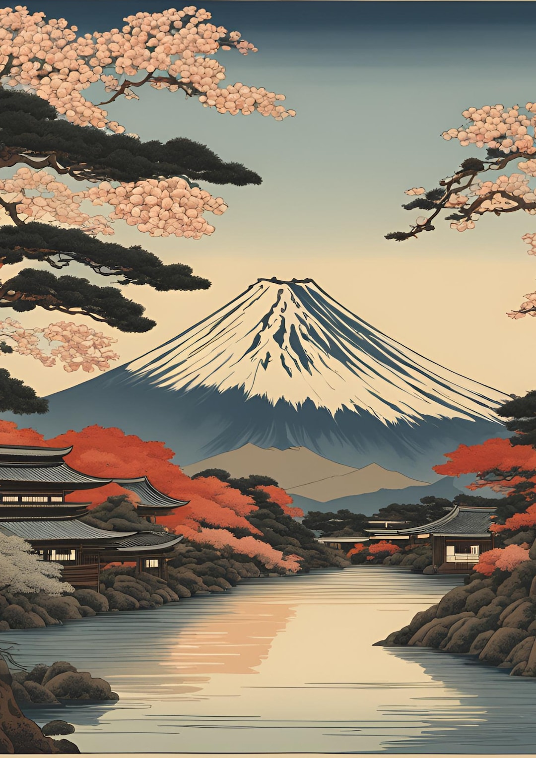 5 Set of Japanese Wall Art, Digital Download. - Etsy