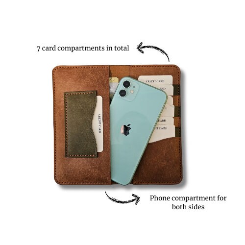 Personalized Sleek Two-tone Leather Wallet - Etsy