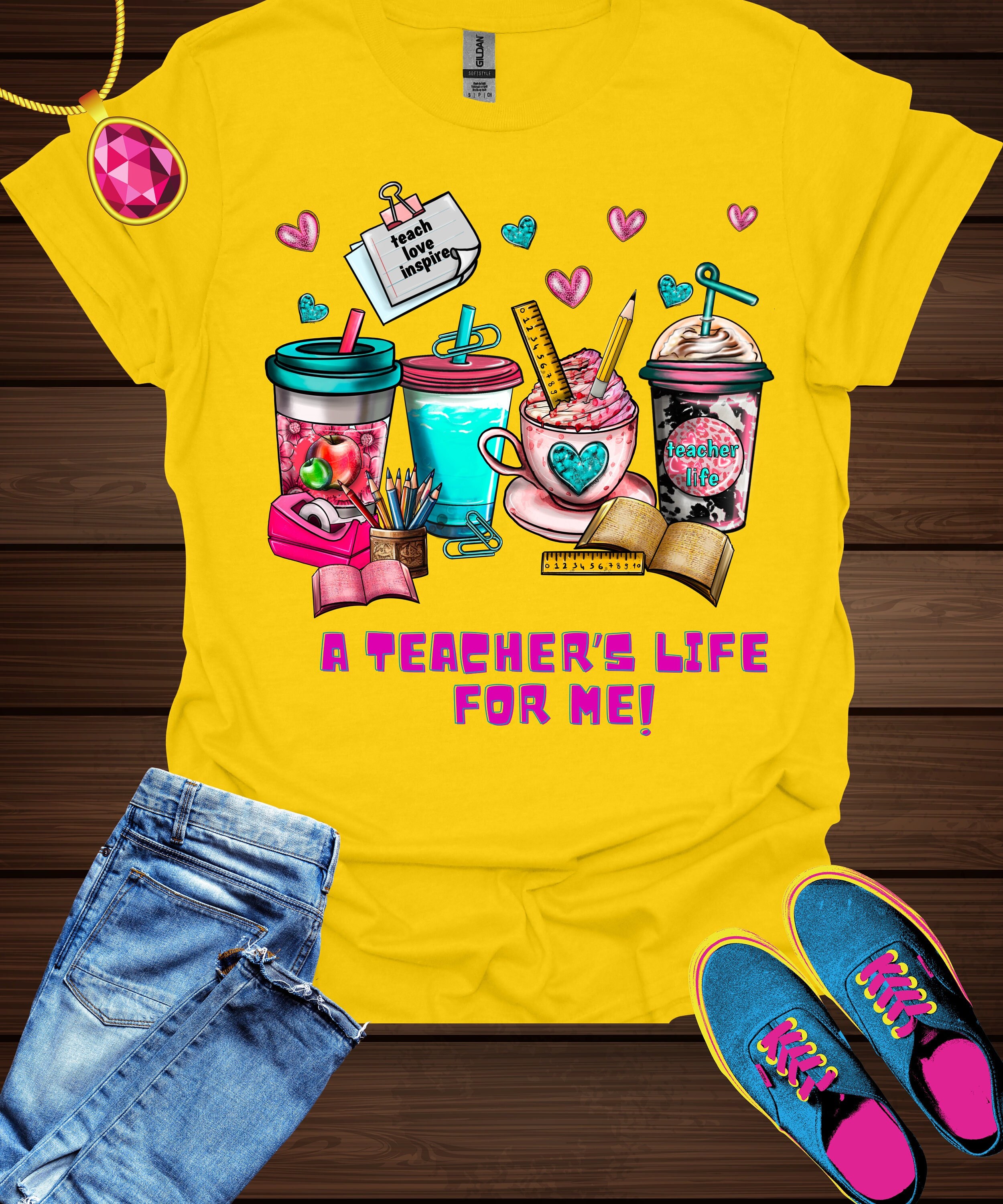 A Teachers Life for Me4 Unisex Softstyle Teacher, School, Day, Life ...