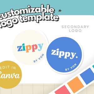 Fun Vibrant Playful Colorful Kiddy Logo Branding Customizable Canva ...