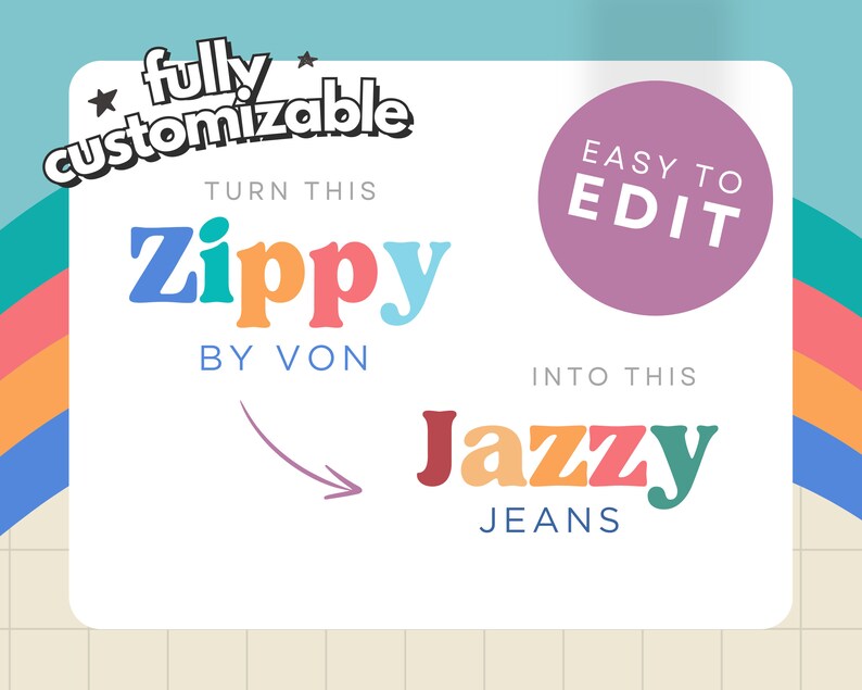 Fun Vibrant Playful Colorful Kiddy Logo Branding Customizable Canva ...