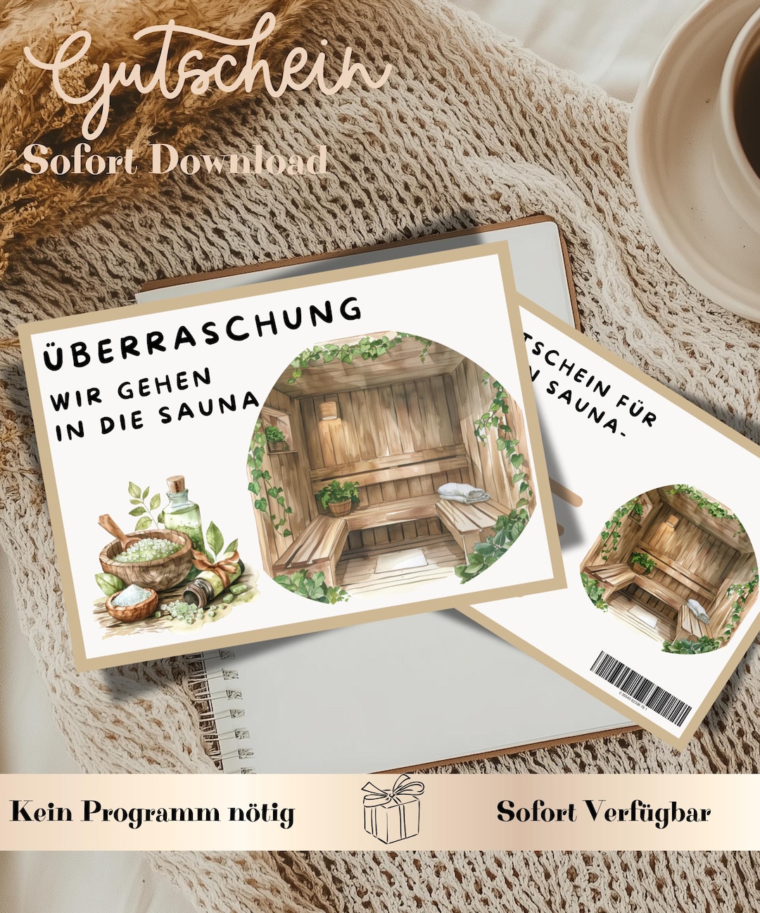 Wunderschne Sauna Gutschein Verpacken Ebenbild